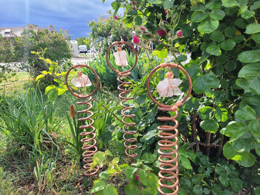 Copper and Crystal Garden Art, Electroculture Gardening, Copper Yard ...