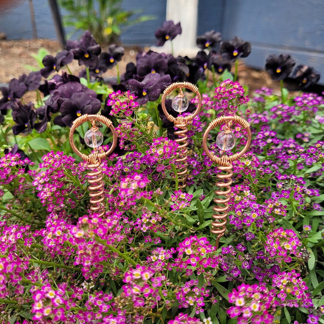 Fairy Garden Electroculture Coils set of 4, Miniature Crystal and ...