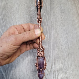 Copper Ankh Wand, Life Force Energy, Copper and Crystal Talisman ...