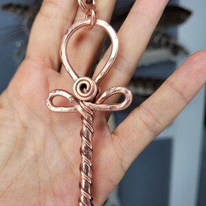 Ankh Amulet, Hand Crafted Solid Copper, Personal key of Life Pendant ...