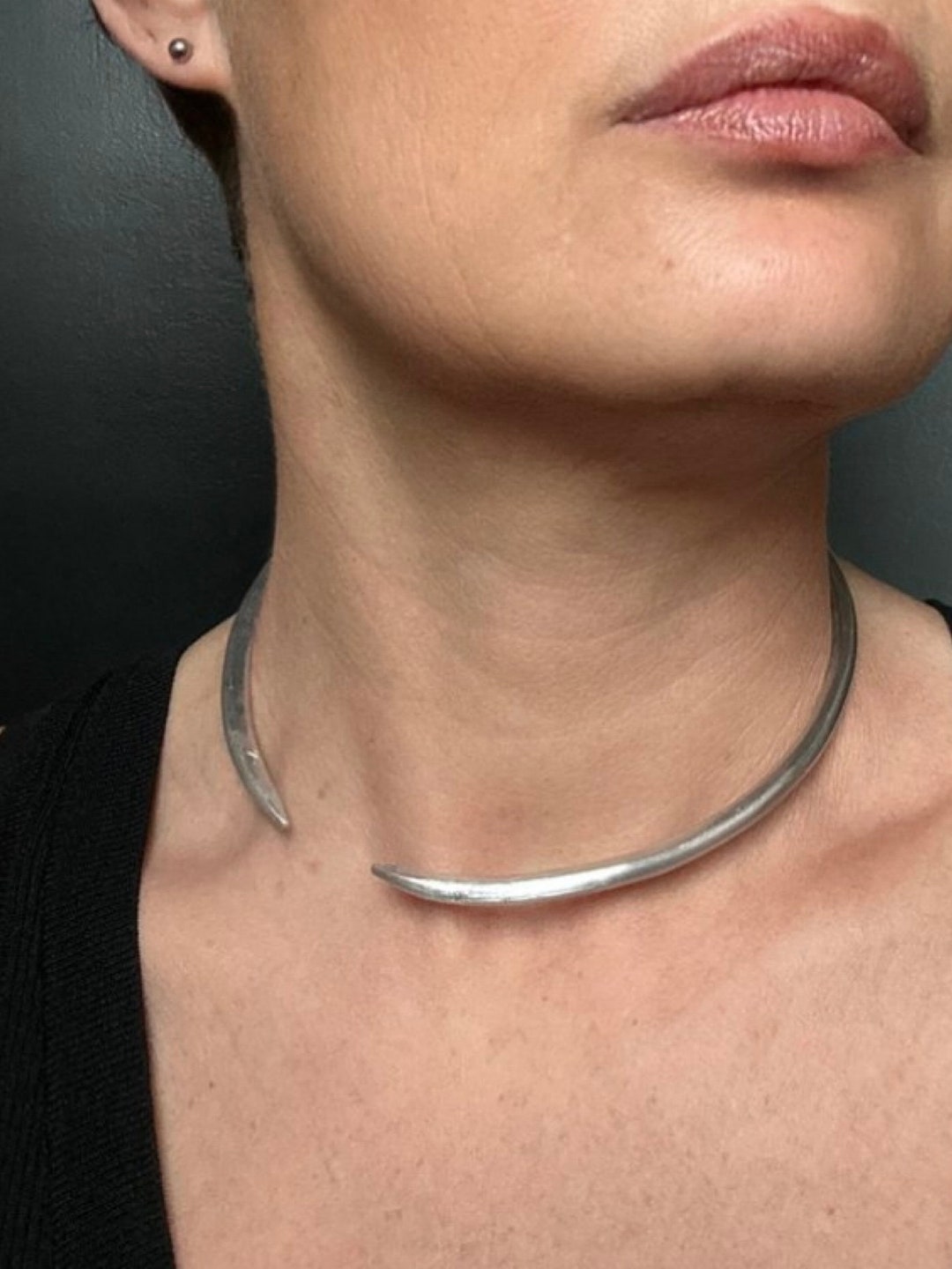 SPIKE Aluminum Choker Torque Necklace - Etsy
