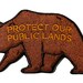 Protect Our Public Lands Grizzly Bear Patch | 3" Iron-on Embroidered ...