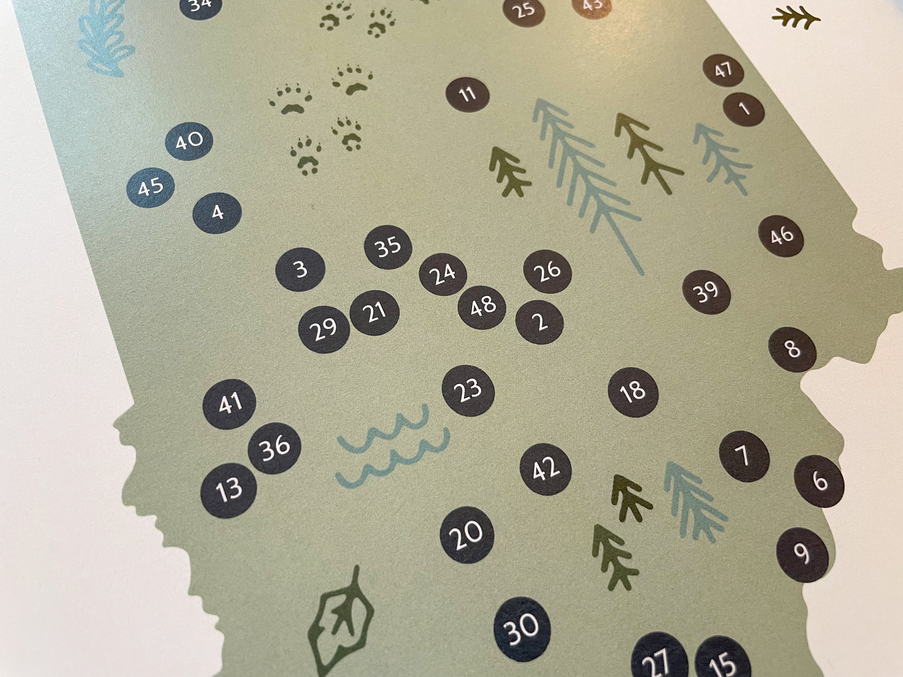 Indiana State Parks Map & Checklist | Vintage Green | 11x17" Print - Etsy