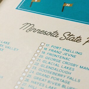 Minnesota State Parks Map & Checklist | 11x17" Print - Etsy