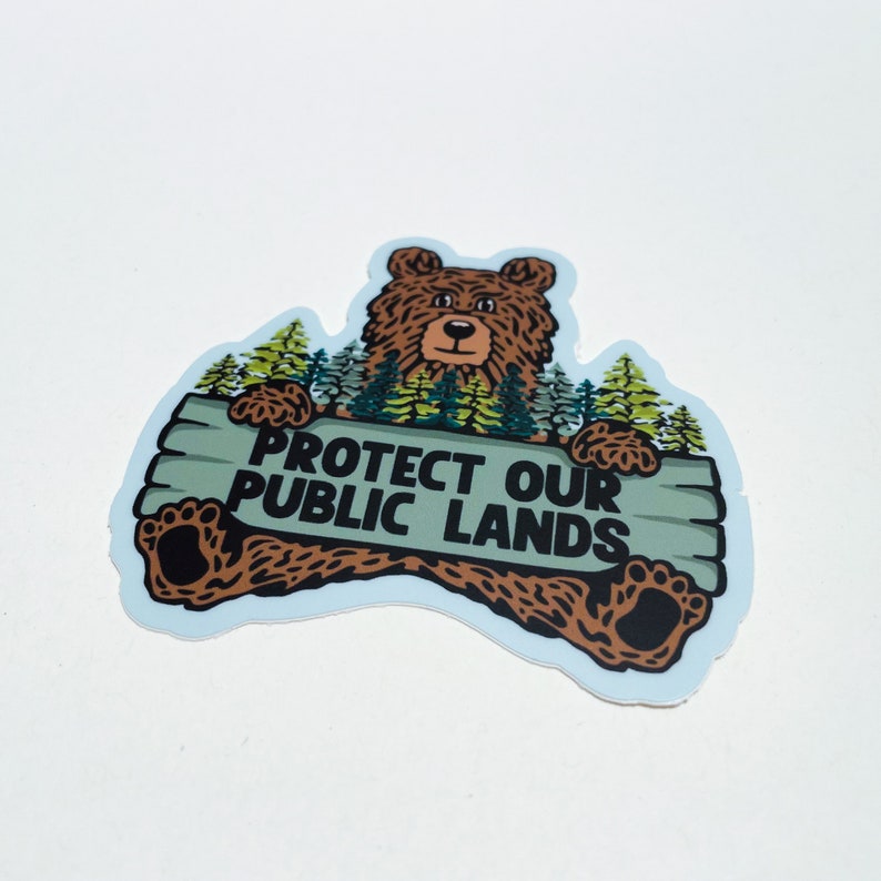 Protect Our Public Lands Bear Sticker | 3" X 3" - Etsy