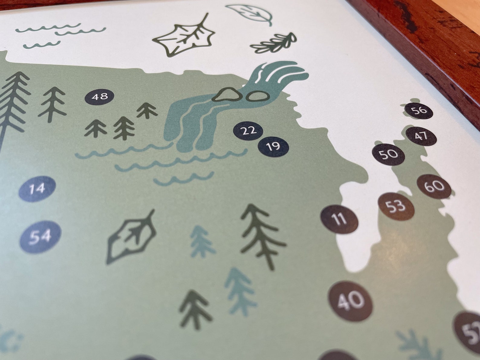Wisconsin State Parks Map & Checklist | Vintage Green | 11x17" Print - Etsy