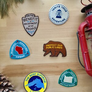 Protect Our Public Lands Grizzly Bear Patch | 3" Iron-on Embroidered ...