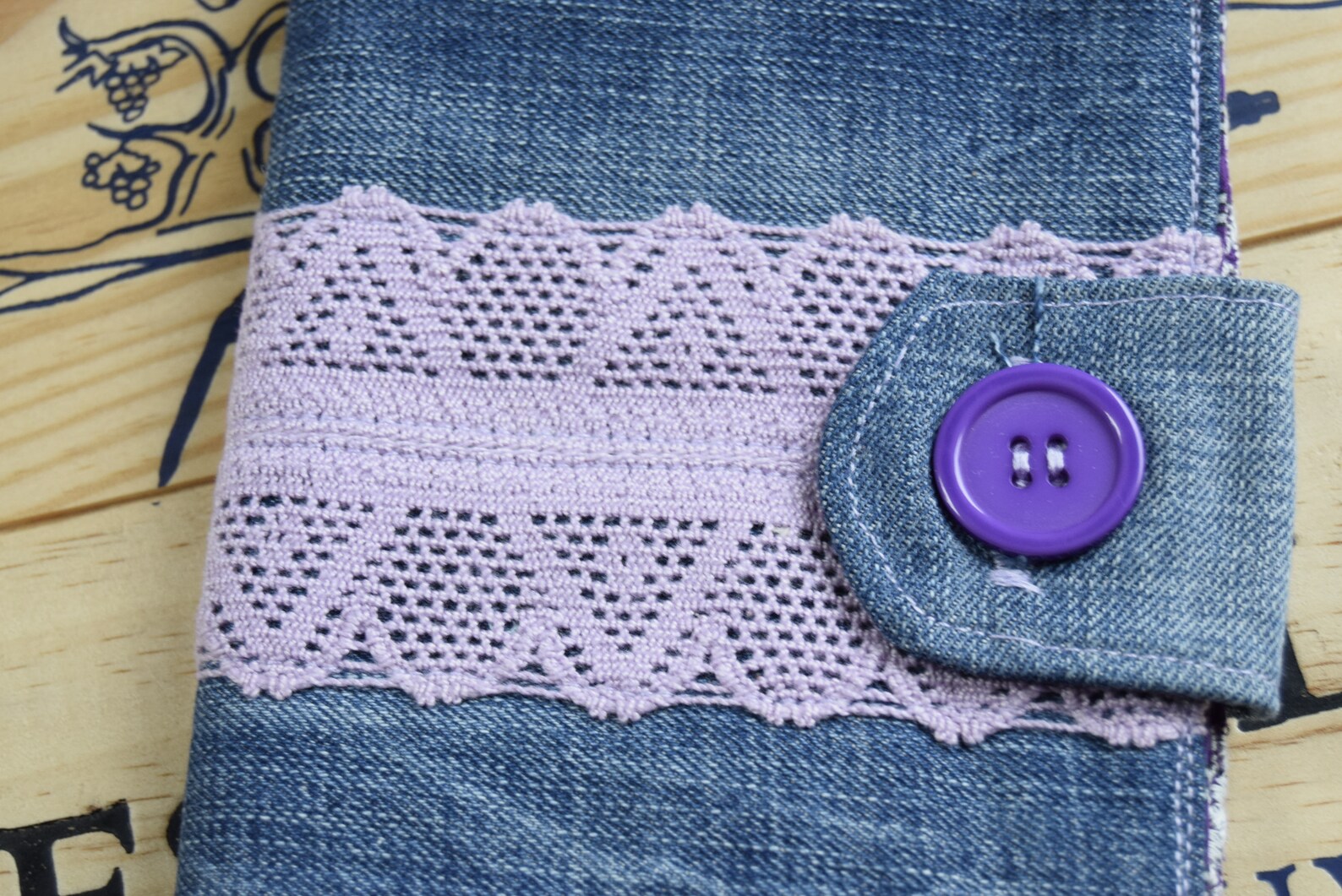 Phone Wallet, Felt Phone Case, Fabric Card Wallet, Denim Card Case ...
