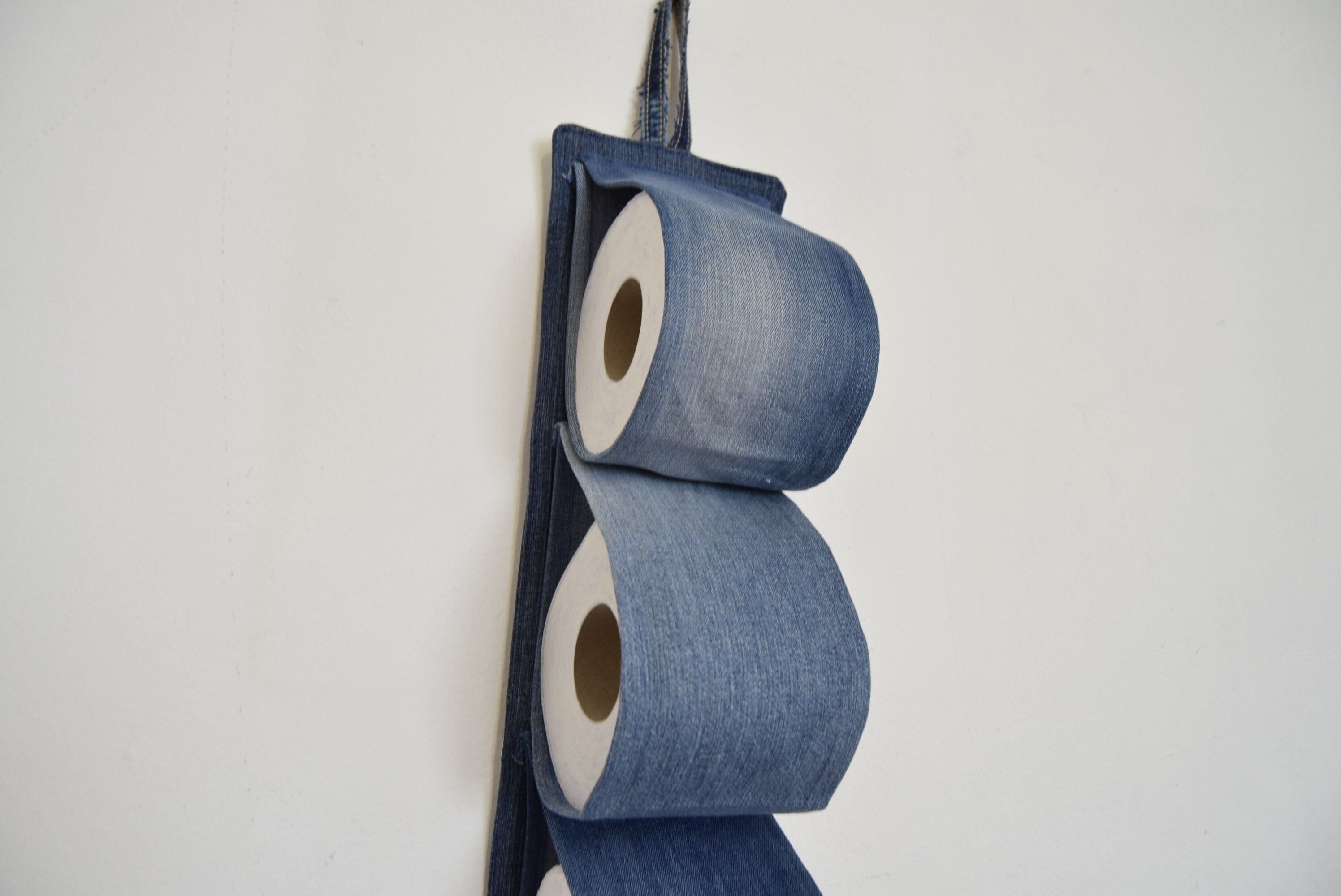 Toilet Paper Storage Toilet Paper Holder Denim Toilet Roll Holder ...