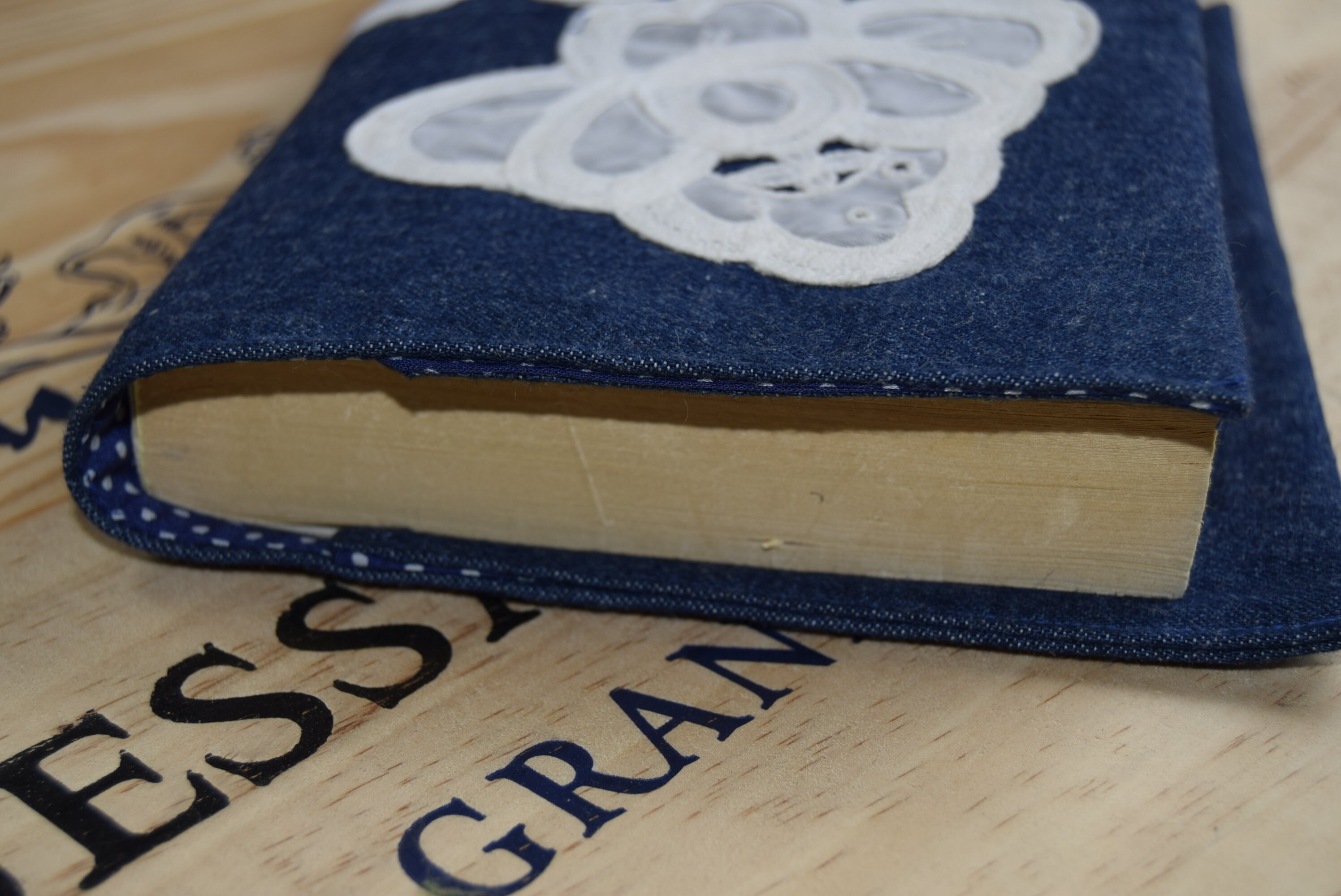 Fabric Book Cover, Denim Book Cover, Modern Notebook Cover, Gift Idea ...