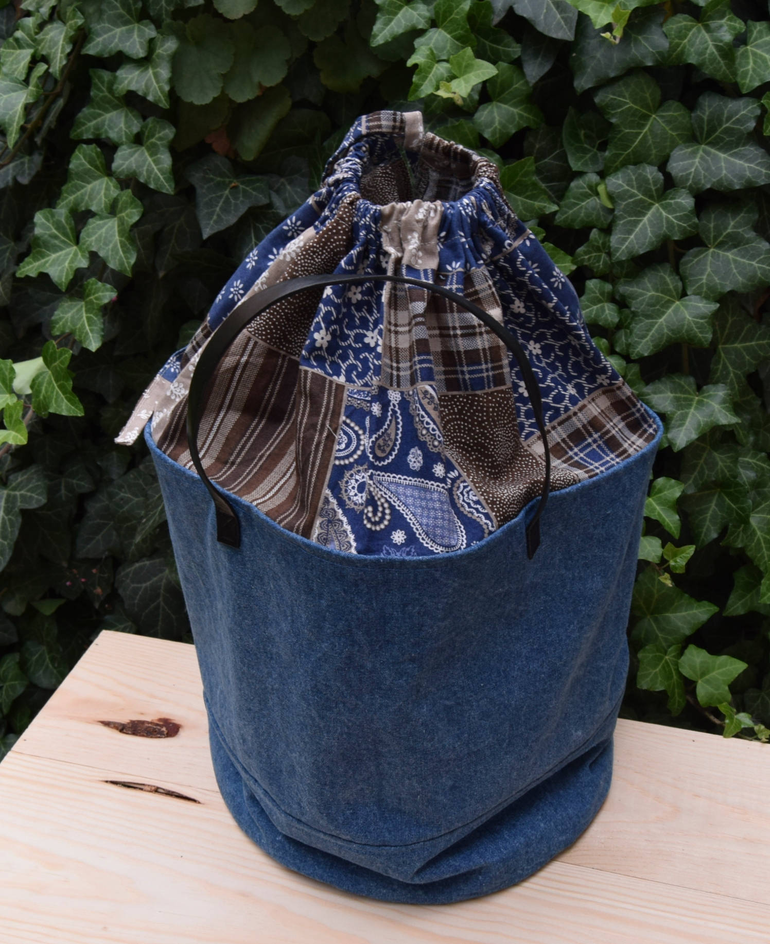 Recycled Bag,tote Bag Round , Urban Sport Bag . Everyday Bag. Jeans Bag ...