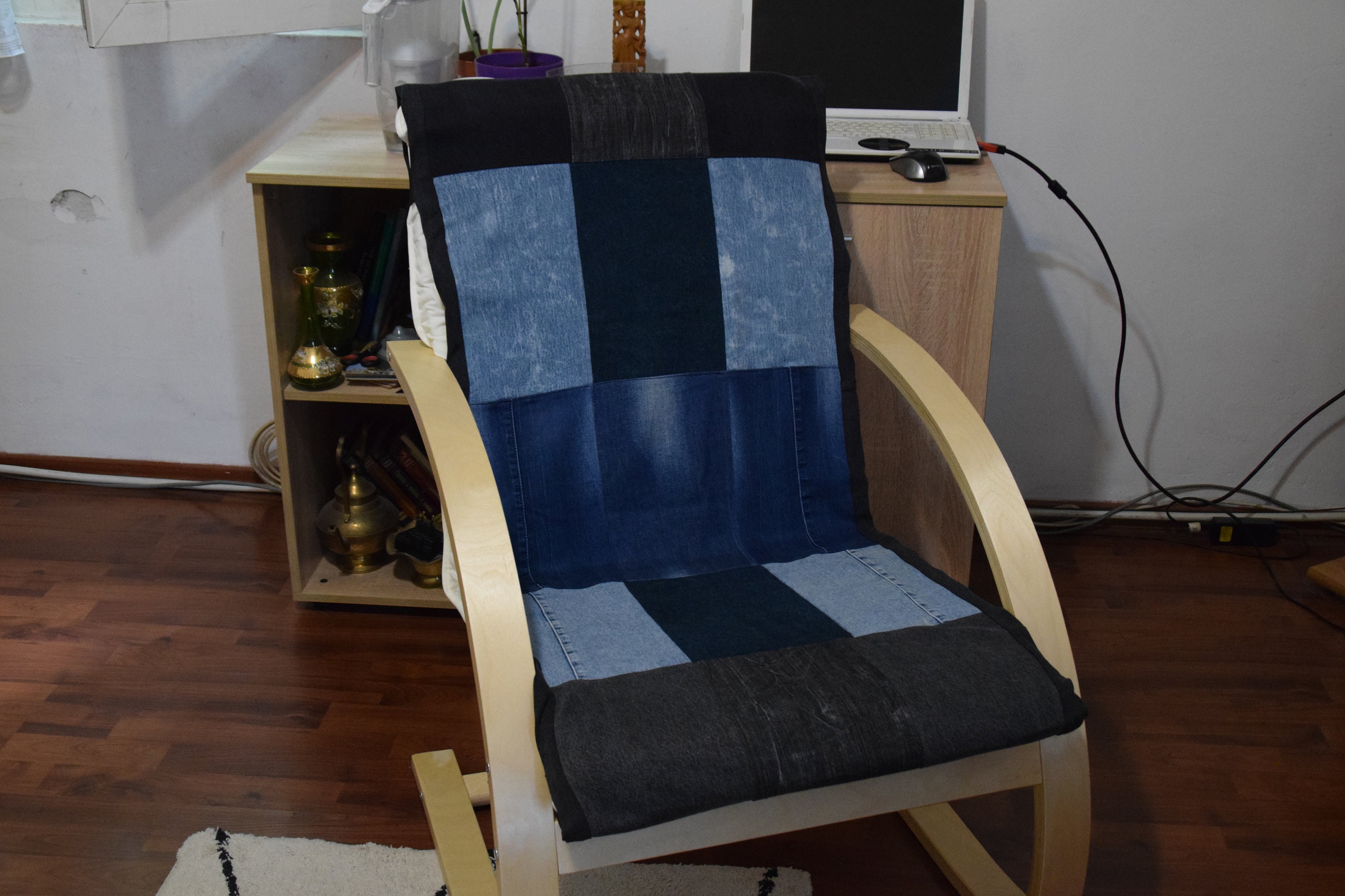 Yusk Chair Cover, Patchwork Armchair Cover, Handmade,removeable ...