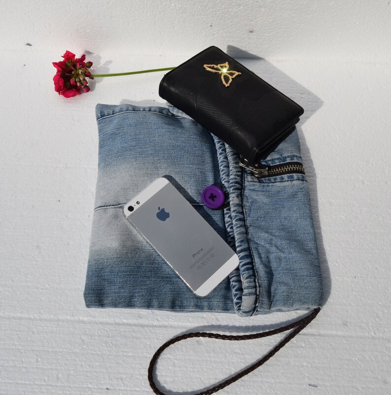 Recycled Denim Pouch, Denim Pouch, Denim Clutch, Jeansbag, Denim Purse ...