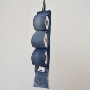 Toilet Paper Storage Toilet Paper Holder Denim Toilet Roll Holder ...
