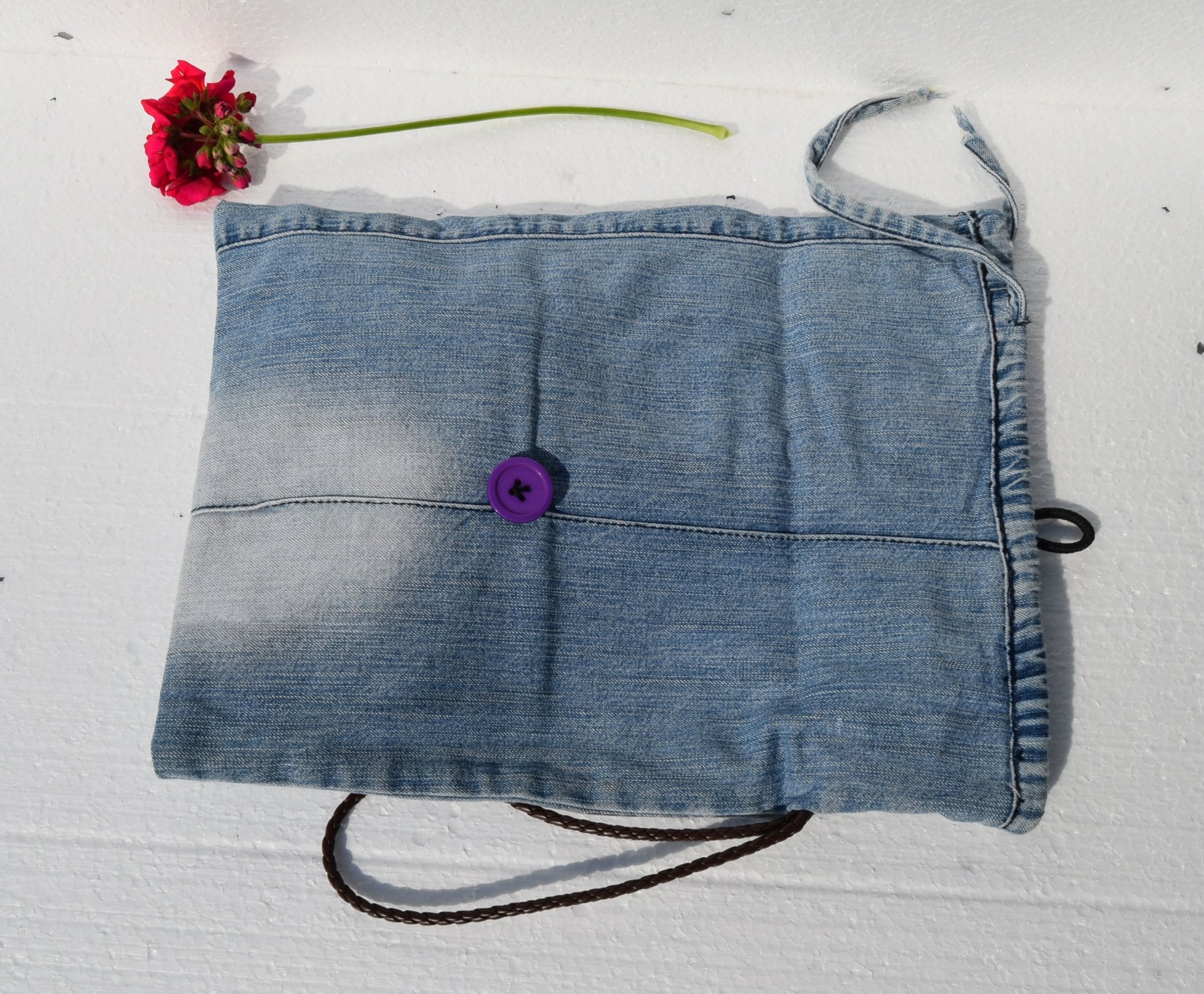 Recycled Denim Pouch, Denim Pouch, Denim Clutch, Jeansbag, Denim Purse ...