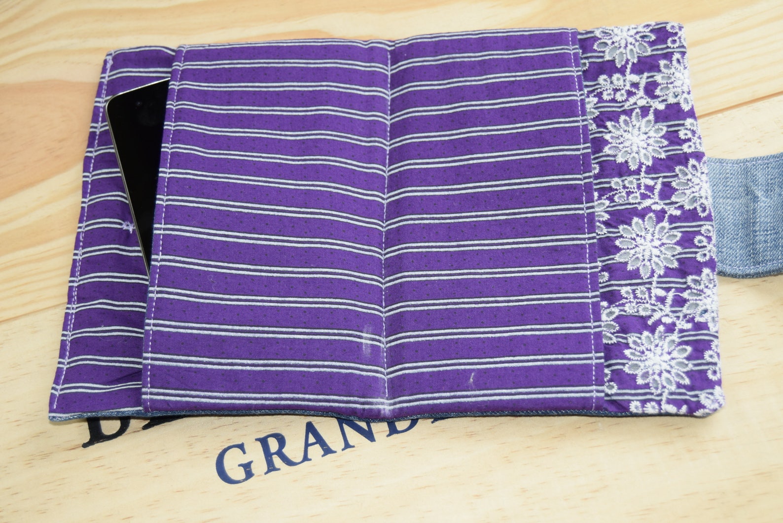 Phone Wallet, Felt Phone Case, Fabric Card Wallet, Denim Card Case ...