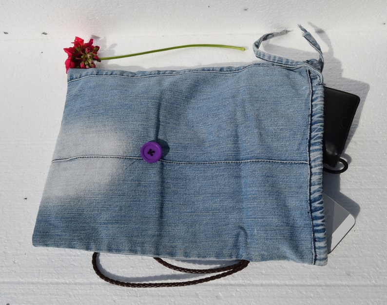 Recycled Denim Pouch, Denim Pouch, Denim Clutch, Jeansbag, Denim Purse ...