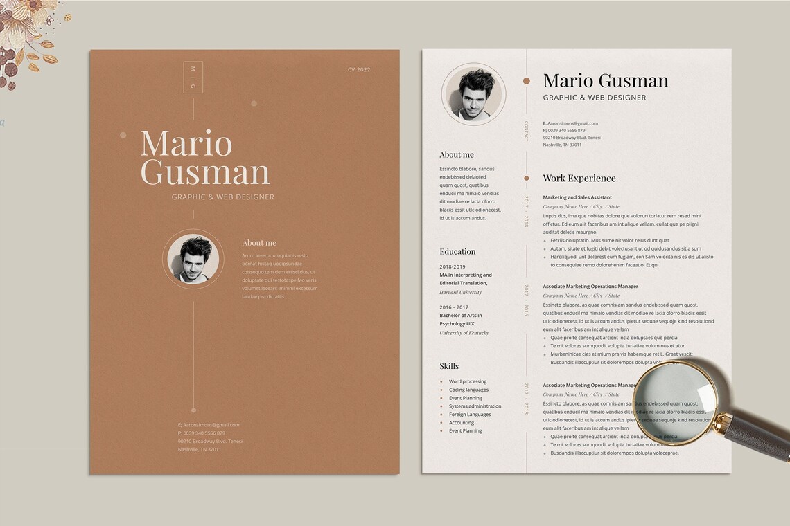 Resume Template German CV Template With Photo / Professional - Etsy