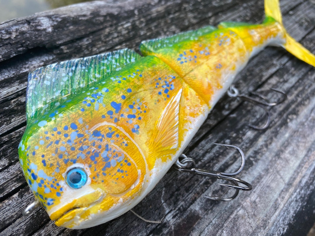 Hand Carved/made Mahi Mahi Swim Bait Fishing Lure - Etsy