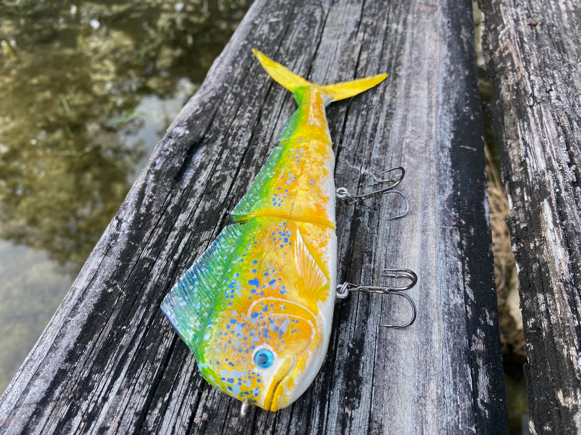 Hand Carved/made Mahi Mahi Swim Bait Fishing Lure - Etsy