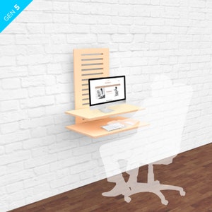 Wallstand Standing Desk Wall Mounted Ergonomic Office With Adjustable ...