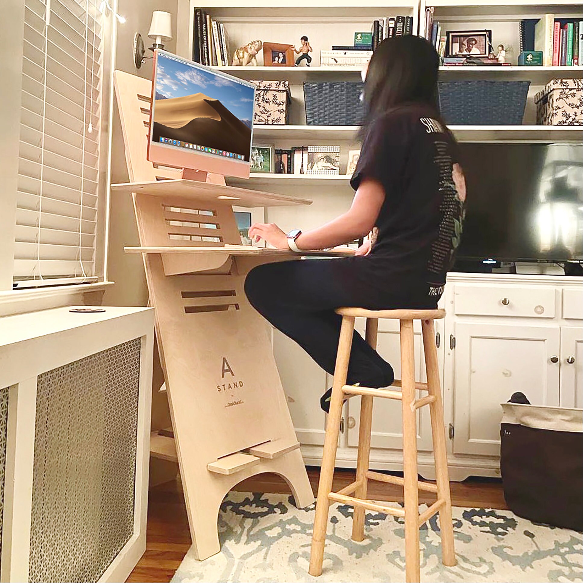 A-stand Space Saving Standing Desk is Height Adjustable - Etsy Canada