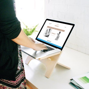Standing Desk Mini Deskstand™ , Handmade Standing Desk Ergonomic Home ...