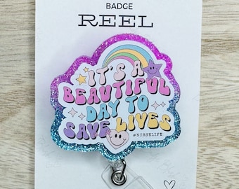 It's a Beautiful Day to Save Lives Badge Reel Grey's - Etsy