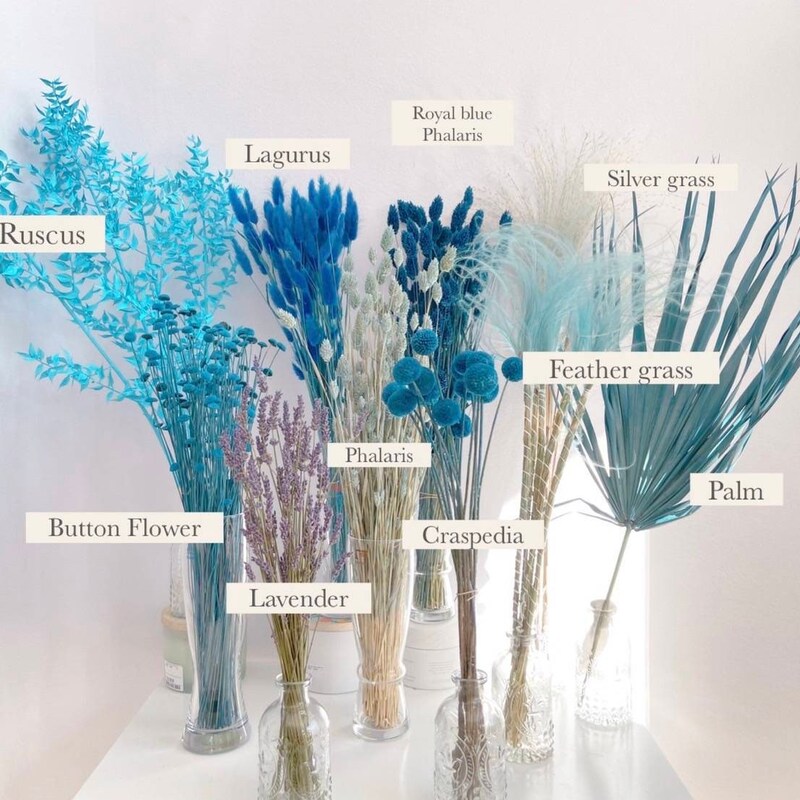 Blue Dried Flowers - Etsy