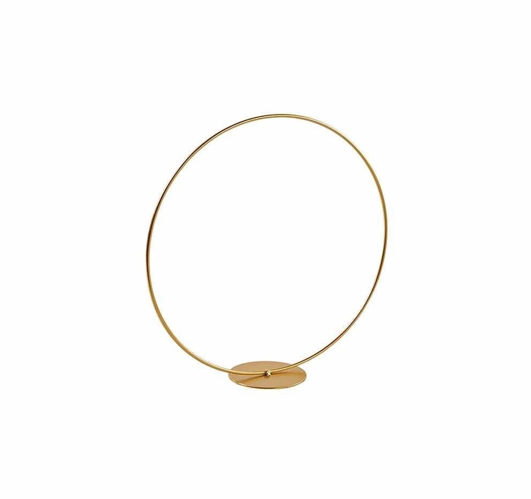 Gold Metal Ring With Stand, Metal Ring for Crafts, Wreath Supply, DIY ...