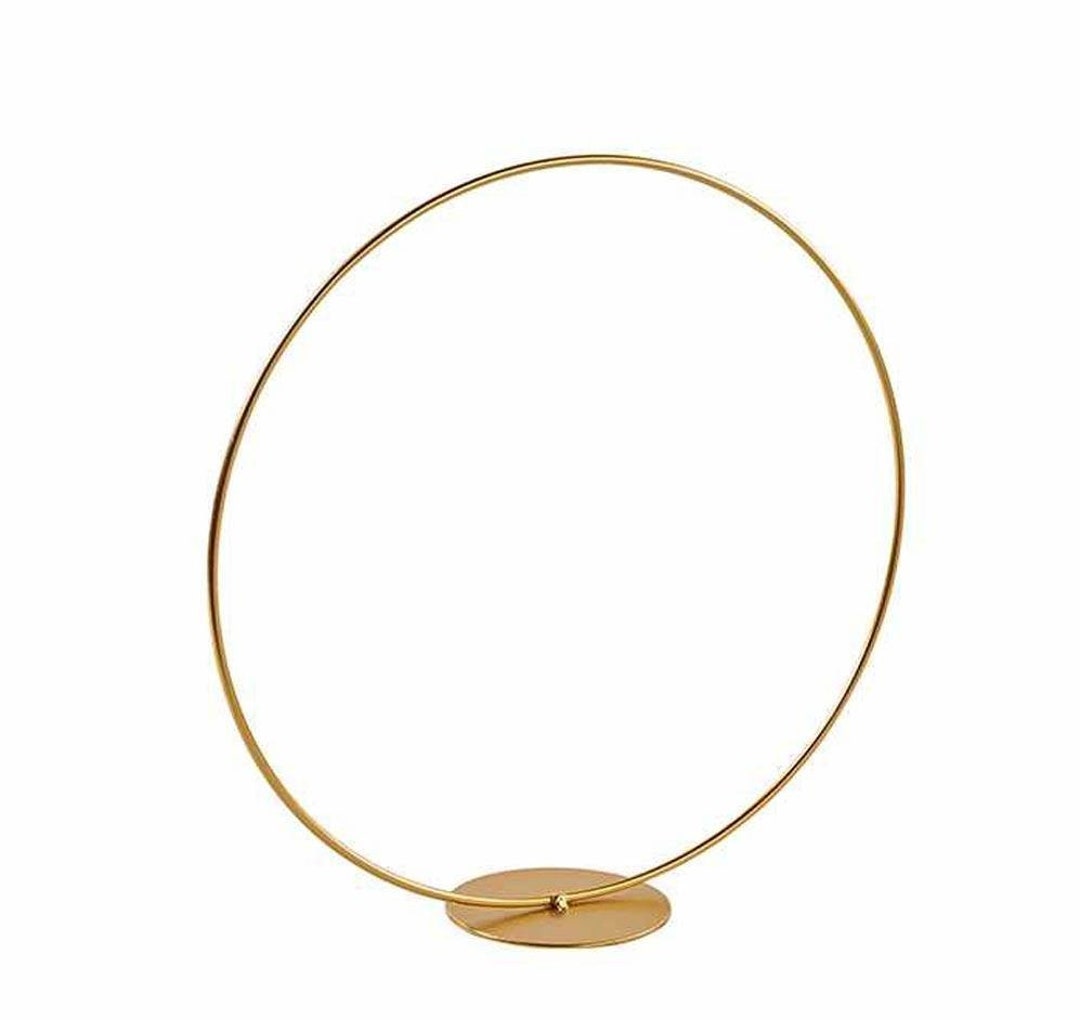 Gold Metal Ring With Stand, Metal Ring for Crafts, Wreath Supply, DIY ...