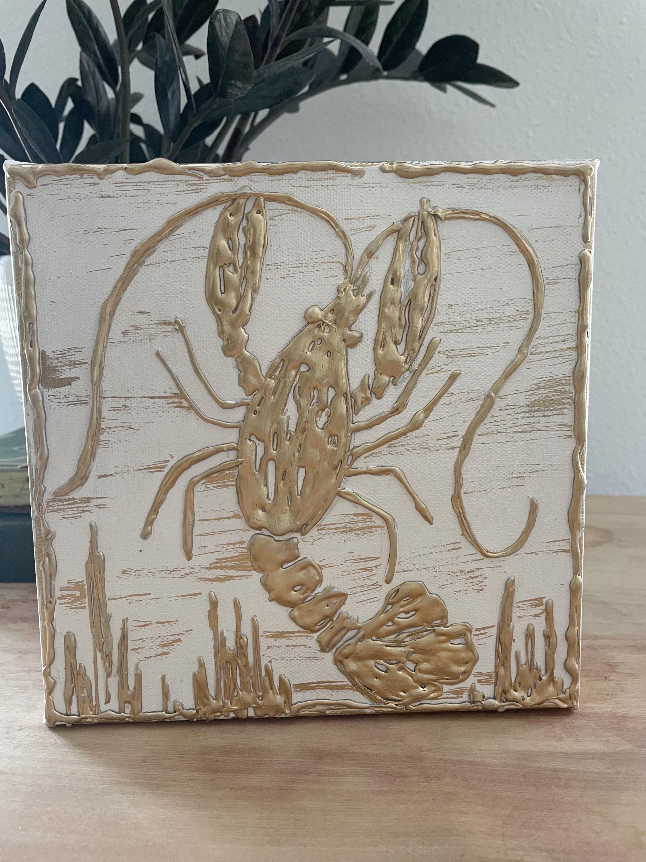 Crawfish Painting Crawfish Original Art Crawfish Artwork Mini Crawfish ...