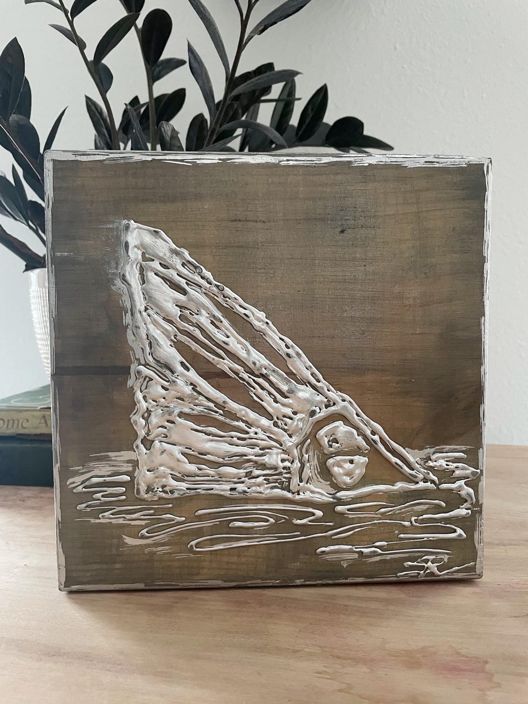 Fish Tail Painting Fish Tail Original Art Fish Tail Artwork Mini Fish ...