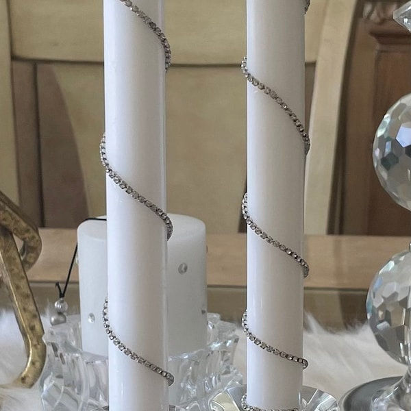 Rhinestone Candle - Etsy