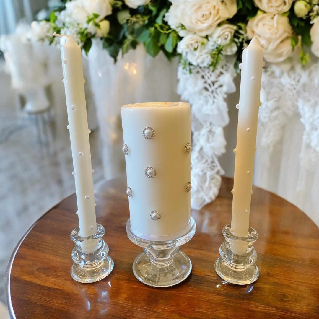 Crystal Unity Candle Holders for Wedding Ceremony - Wedding Candle ...