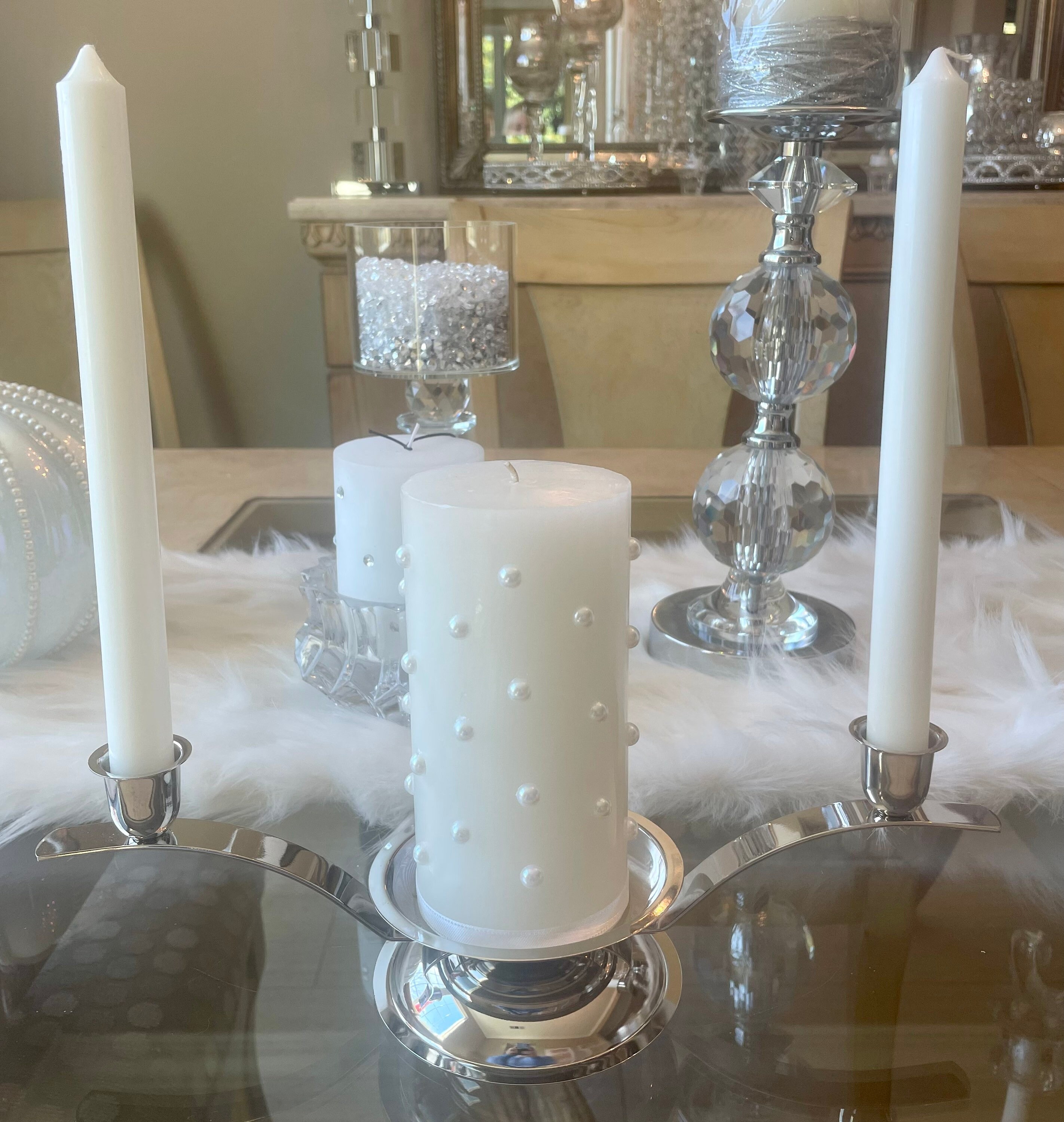 Silver Unity Candle Holder. Wedding Ceremony. Church Wedding. - Etsy