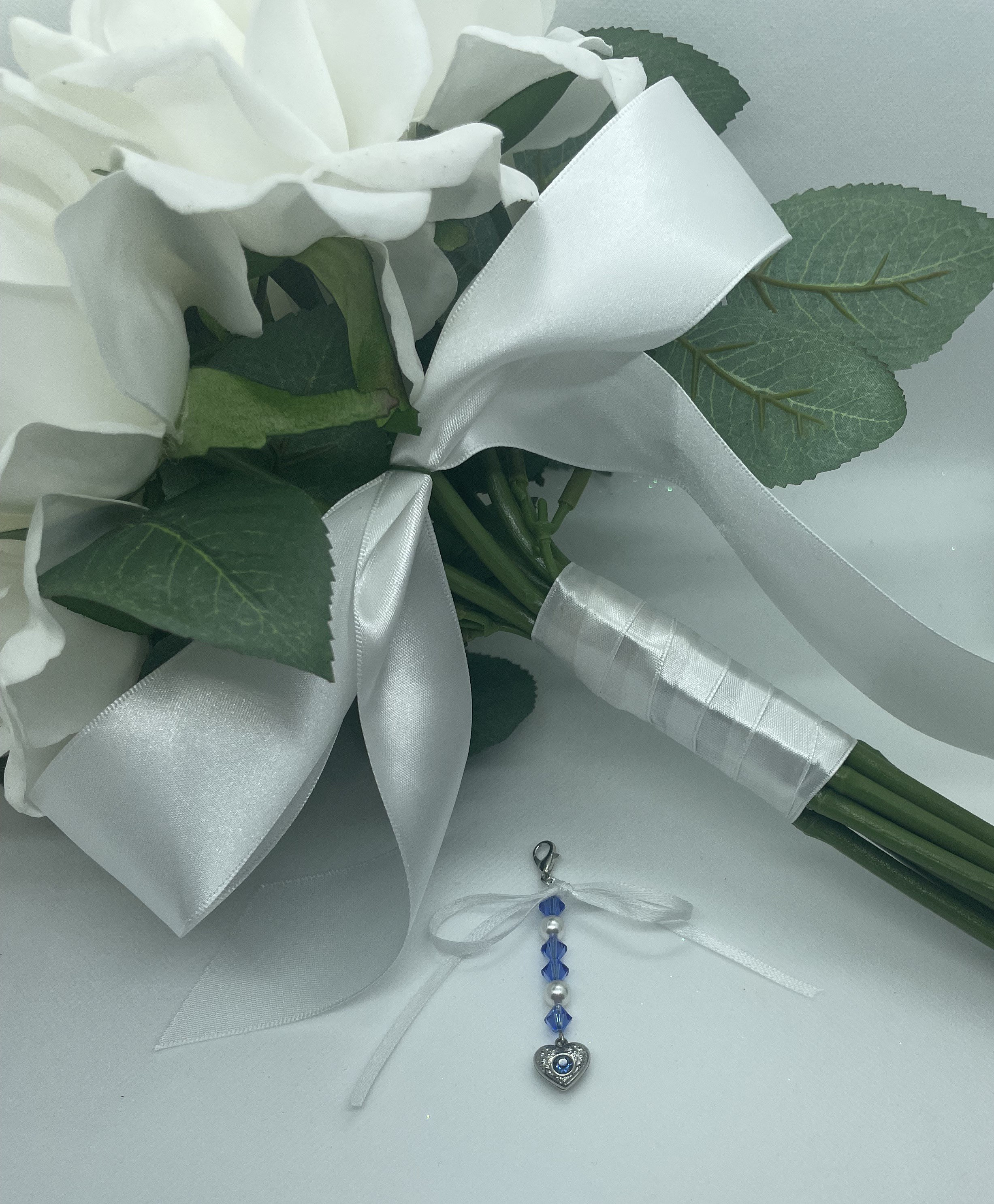 Bridal Bouquet Charm. Something Blue. Swarovski Pearls and - Etsy