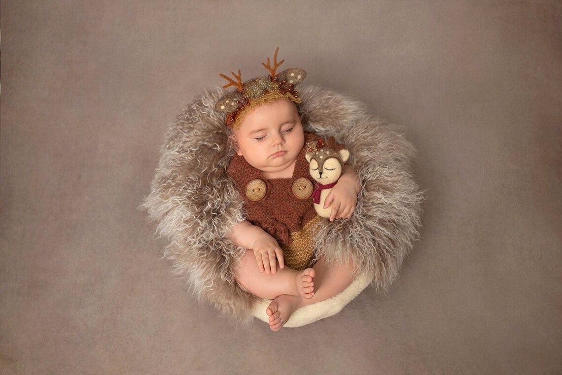 Photo Booth Props, Felt Bambi Deer, Newborn Baby Toys - Etsy