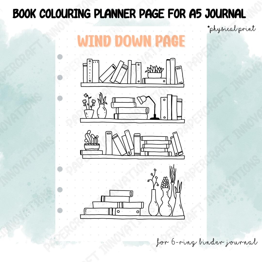A5 Colouring Page Insert, Guided Journal for Creativity, Bullet Journal ...