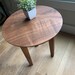 Solid Walnut 16 Round Side Table - Etsy