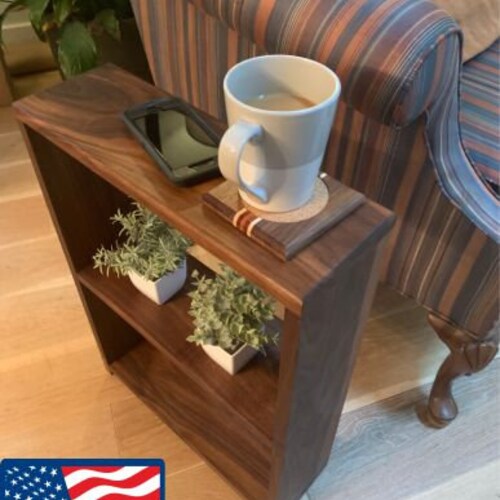 The Liz Table Narrow Hardwood Side Table Skinny Wood Table - Etsy