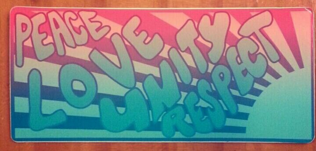 Peace Love Unity Respect Sticker, Stickers, Stickers, P.l.u.r., Peace ...
