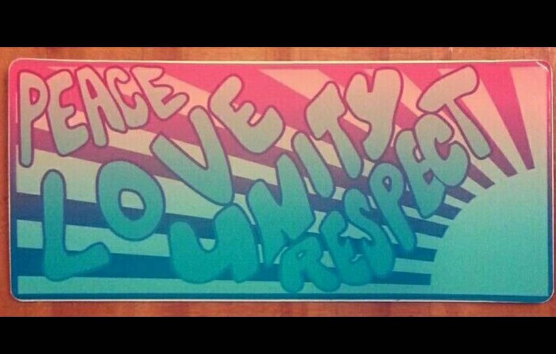 Peace Love Unity Respect Sticker, Stickers, Stickers, P.l.u.r., Peace ...