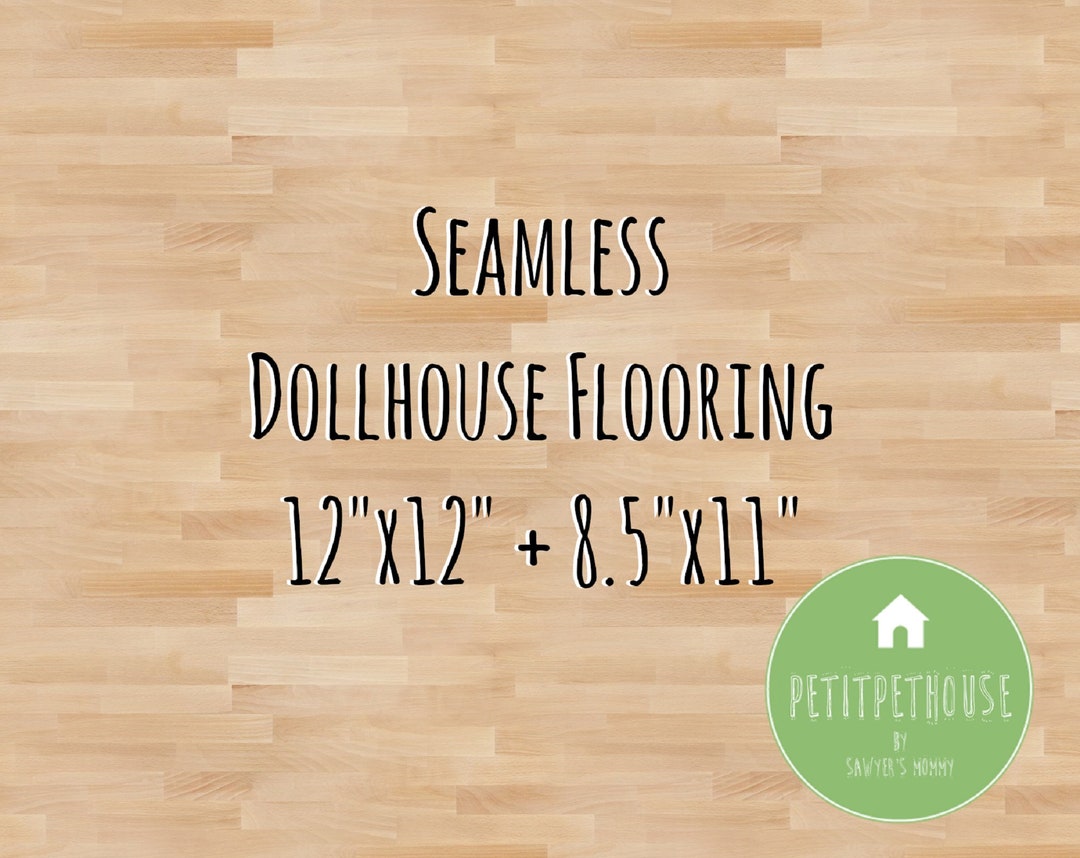 Printable Seamless Light Birch Wooded Floor Miniature Dollhouse ...
