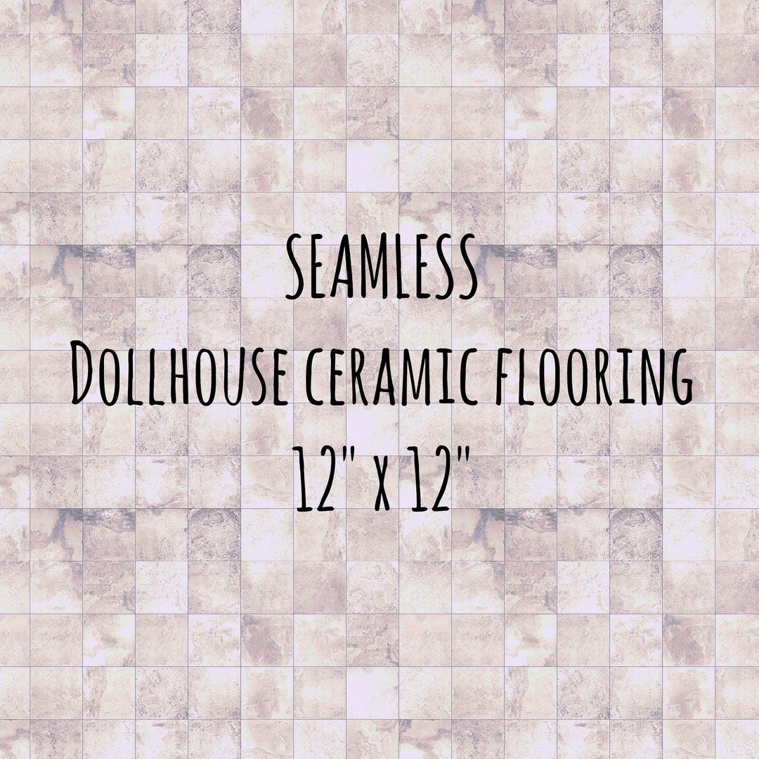 Printable Seamless White Marble Ceramic Tiles Miniature Dollhouse ...