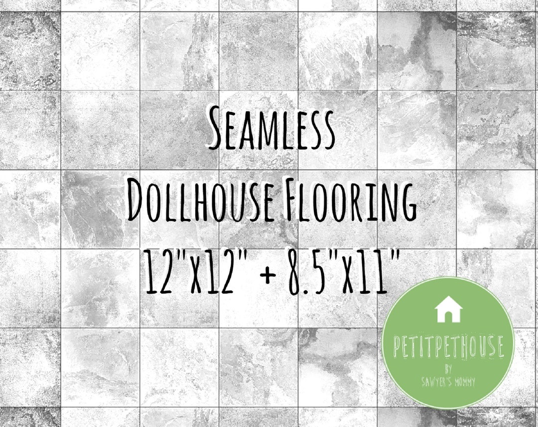 Printable Seamless White Marble Ceramic Tiles Miniature Dollhouse ...