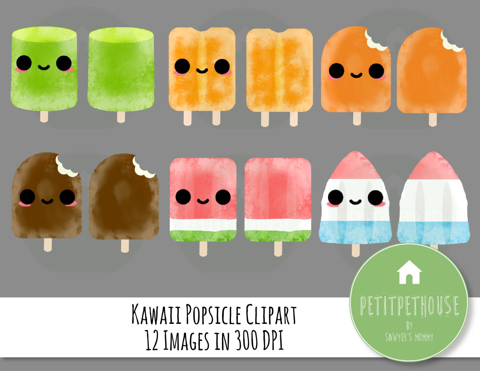 Instant Download: HD Kawaii Popsicle Clipart Freeze Pop Cute | Etsy