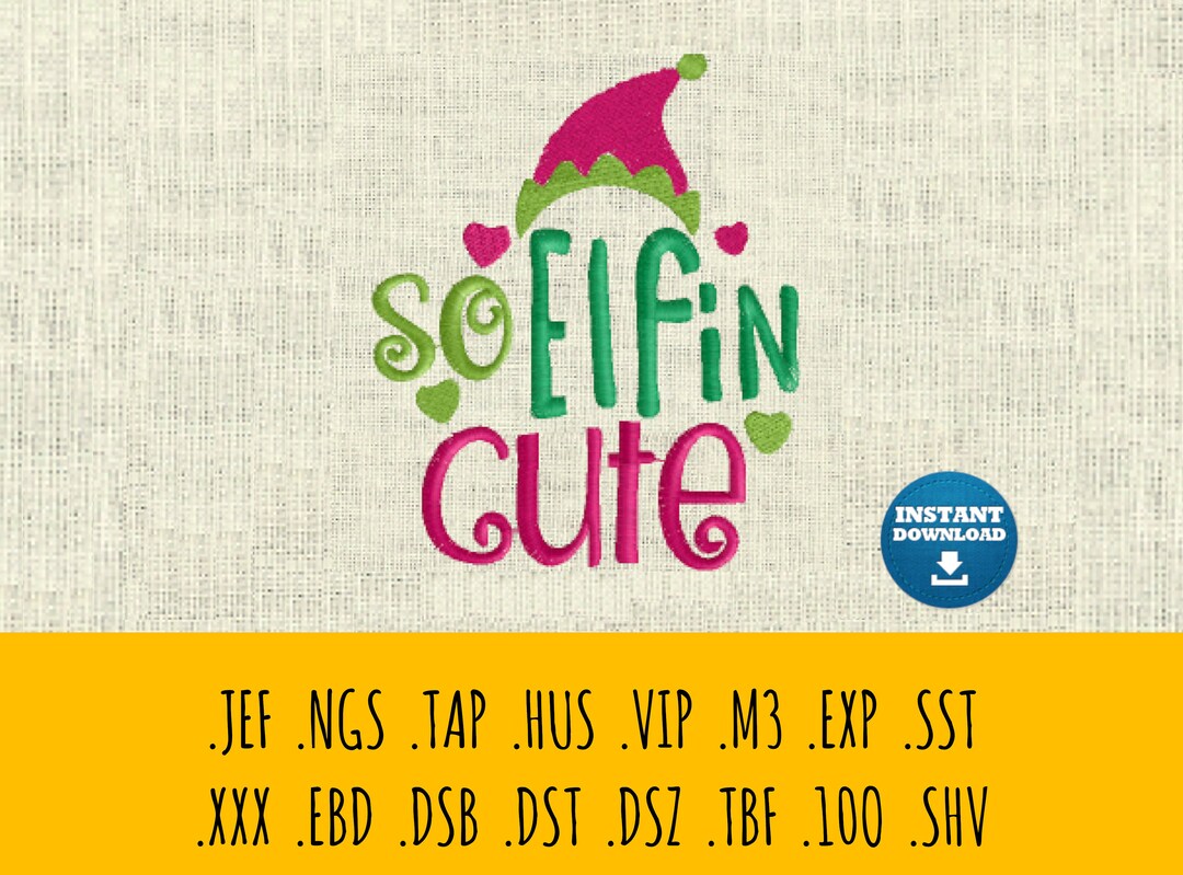 Christmas Machine Embroidery, so Elfin Cute Christmas Embroidery Design ...