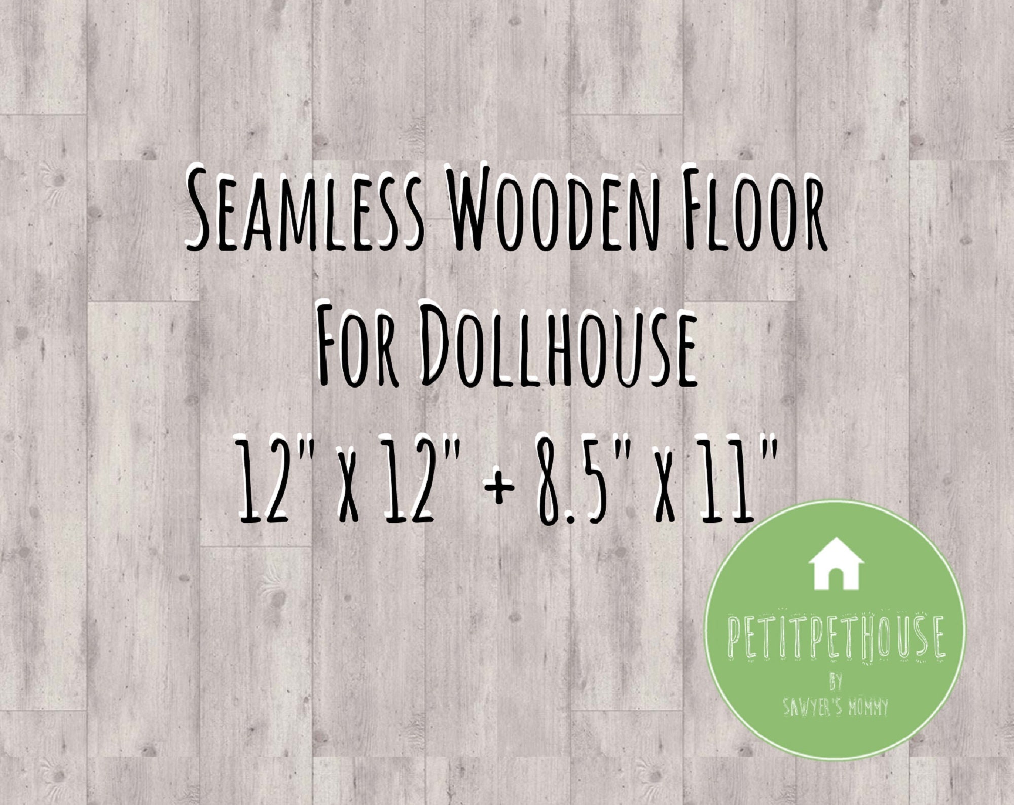 Printable Seamless Grey Wooden Floor Dollhouse Flooring - 12" X 12 ...