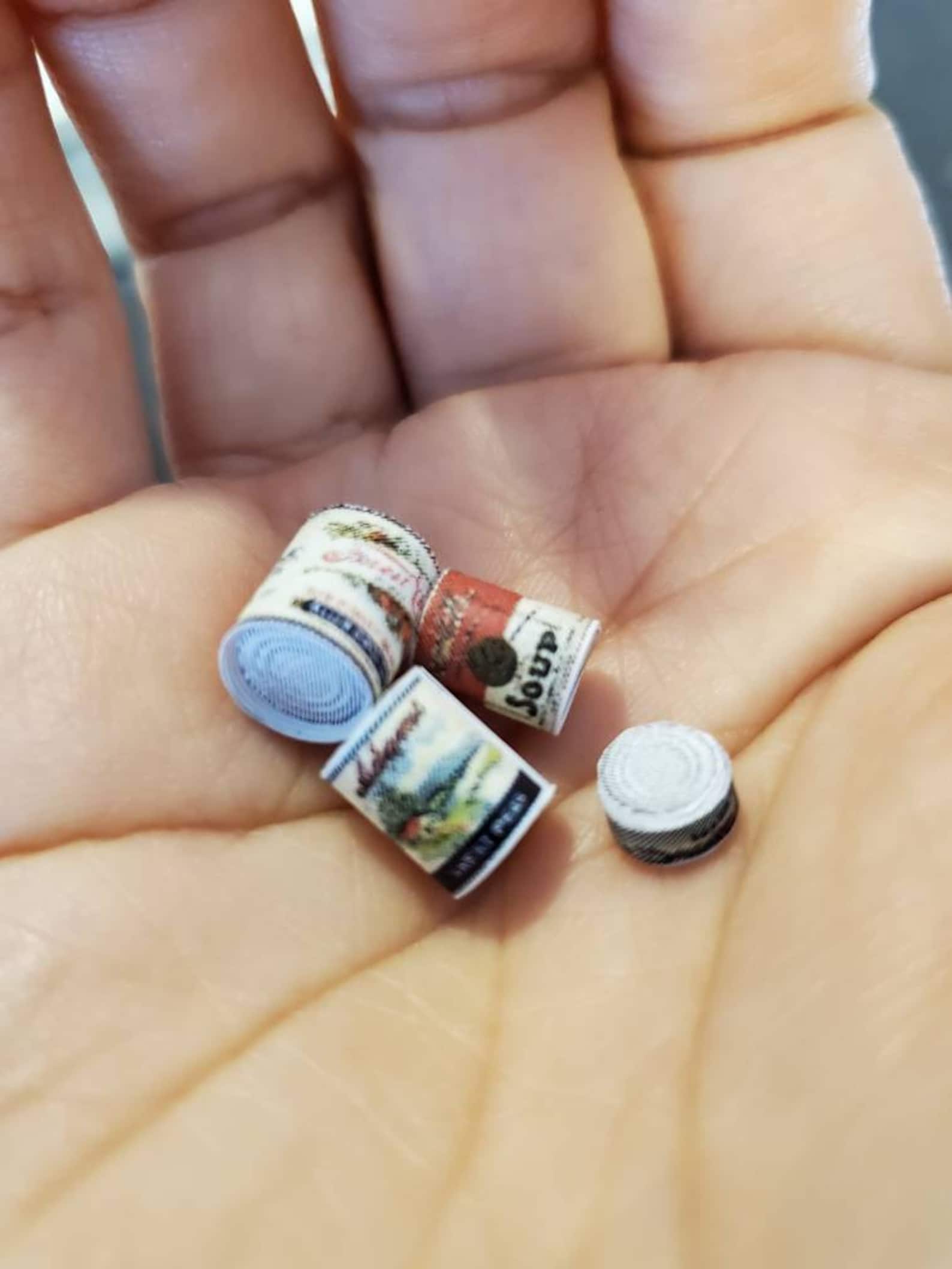 Printable 1:12 Miniature Vintage Canned Food (34 Pieces) for Dollhouse ...